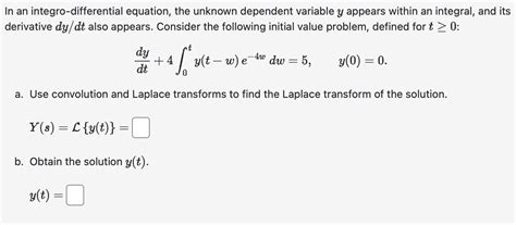 solved in an integro differential equation the unknown