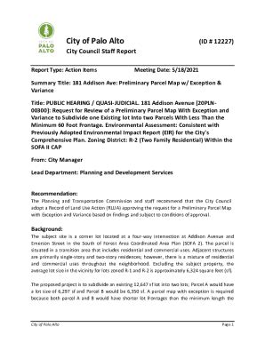 Fillable Online City Of Palo Alto ID 2978 City Council Staff Report