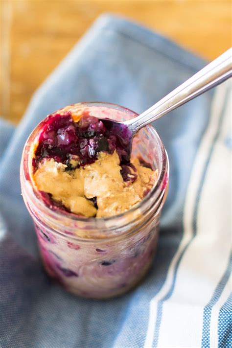 Loaded Blueberry Peanut Butter Overnight Oats Hungry Hobby