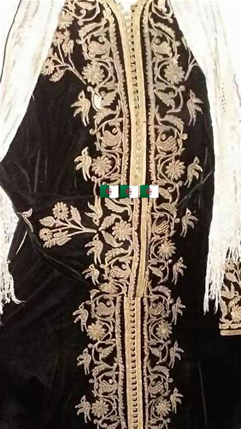 Black Caftan El Kadi And Mharmet Leftoul Fringed Silk Scarf From