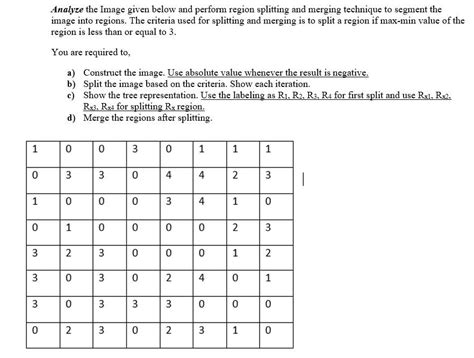 solved analyze the image given below and perform region