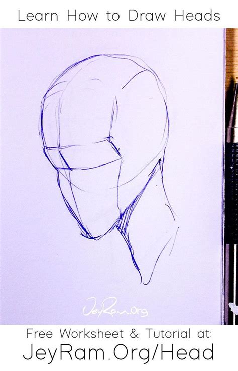 A Drawing Of A Person S Head With The Words Learn How To Draw Heads