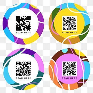 Qr Code Label White Transparent Cool Qr Code Label Design Colorful Qr