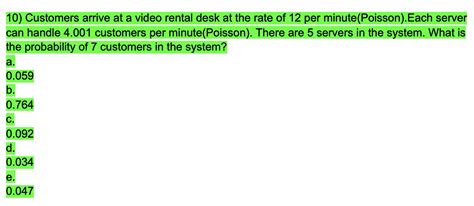 Solved A Single Server Queuing System With A Poisson Chegg