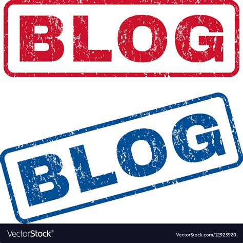Blog Rubber Stamps Royalty Free Vector Image VectorStock