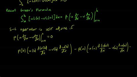 5 5 self adjointness of the sturm liouville operator youtube