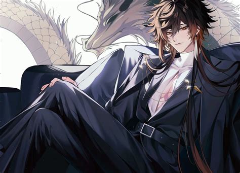 Zhongli Genshin Impact Drawn By Ritsu Danbooru