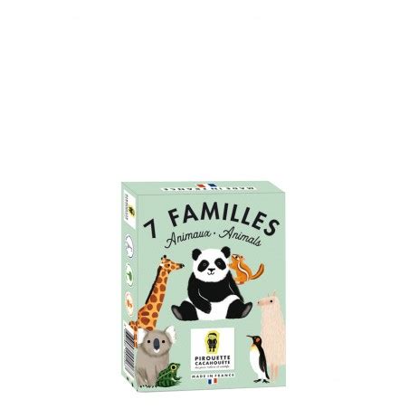 Jeu de cartes 7 Familles des Animaux fabriqué en France