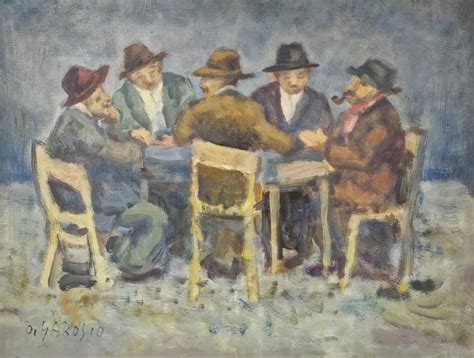 Ottorino Garosio 1904 1980 I Giocatori Di Carte Catawiki