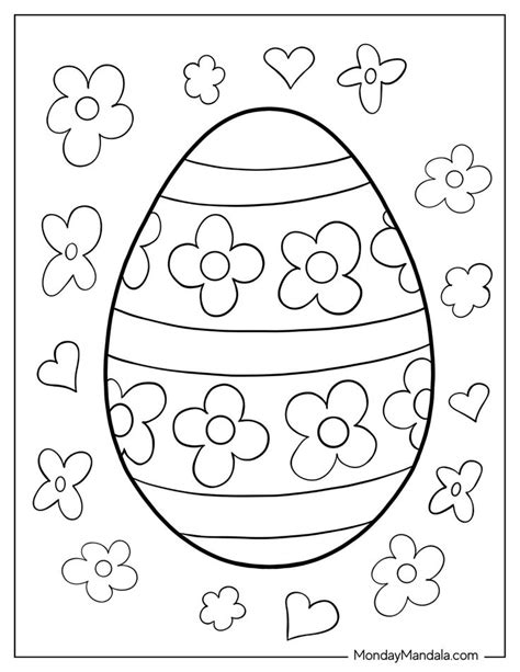 Easter Egg Coloring Pages Free Pdf Printables In Coloring