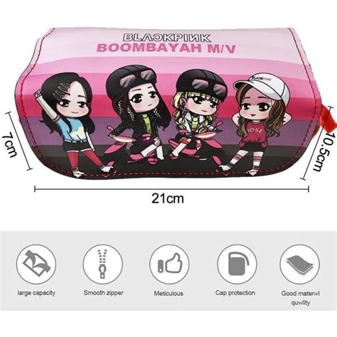 Blackpink Trousses Crayons Grande Capacit Fermetures Glissi Re