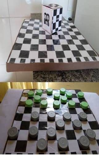 Como Fazer Um Jogo De Damas Tampinhas 01 Como Fazer Artesanatos