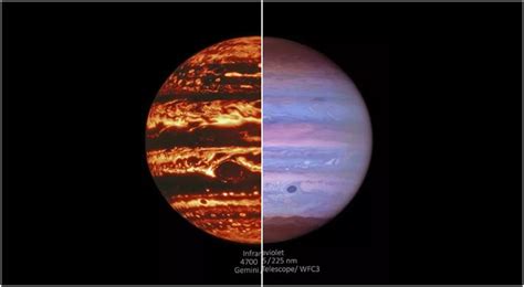 Revela NASA nuevas imágenes de Júpiter en distintos espectros