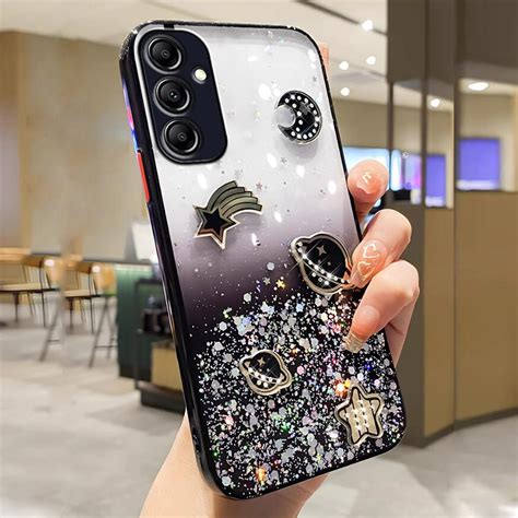 เคสโทรศพทมอถอแบบใส กนกระแทก แตงกลตเตอรดาวเคราะห ไลโทนส
