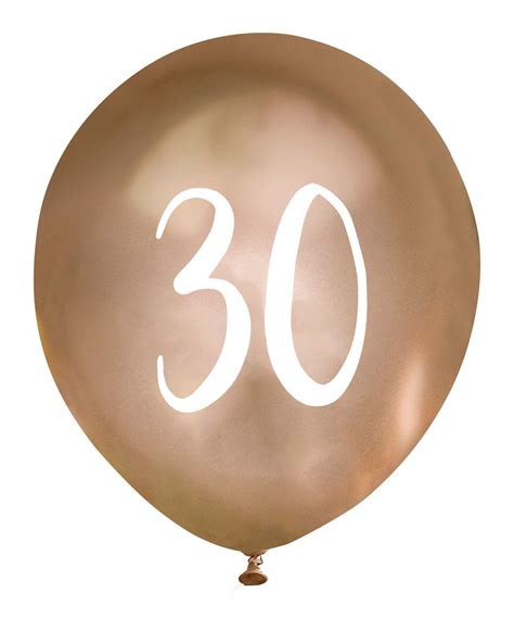 Guld balloner til 30 års fødselsdag Flot pynt til Dirty Thirty