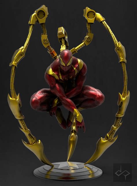 Iron Spiderman Stl D Print Files Dc Marvel Etsy