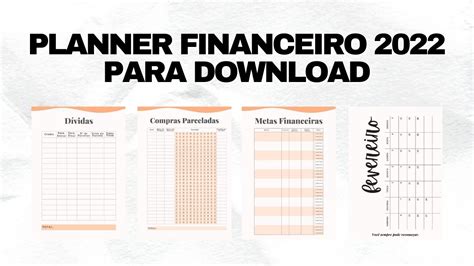Baixe Seu Planner Financeiro Em Pdf Atualizado