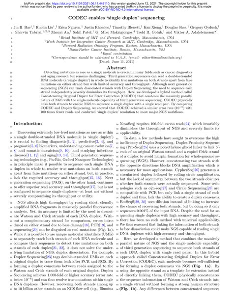 pdf codec enables single duplex sequencing