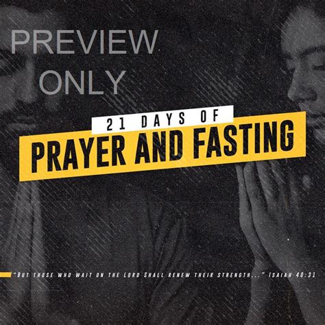 21 Days Of Prayer And Fasting 2 Social Graphics Title Church Visuals