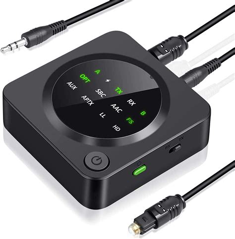 UZOPI Receptor Transmisor Bluetooth 5 0 2 en 1 Adaptador Óptico de
