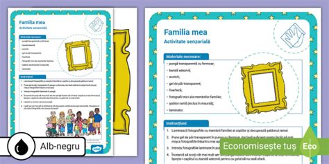 Grupa mică Familia mea Activitate senzorială Twinkl