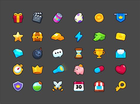 Ui Game Icons Duds Flausino In 2024 Game Icon Game Ui Game Design