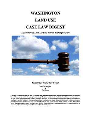 Fillable Online A Summary Of Land Use Case Law In Washington State Fax