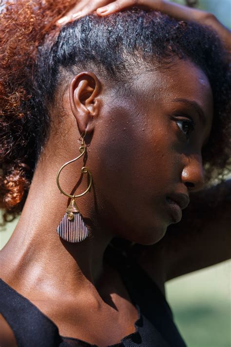 Boucles d oreille africaines boucles en tissus wax et créoles africaines