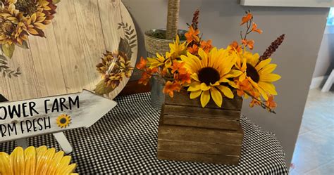 DIY Sunflower Centerpiece Dollar Tree