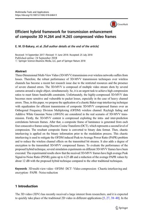 pdf efficient hybrid framework for transmission enhancement of composite 3d h 264 and h 265