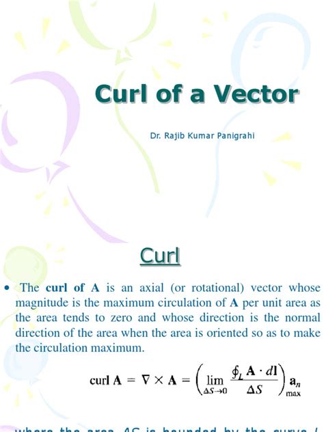 curl of a vector dr rajib kumar panigrahi pdf divergence euclidean vector