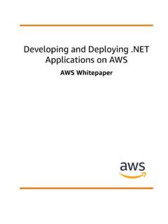 Developing And Deploying NET Applications On AWS AWS
