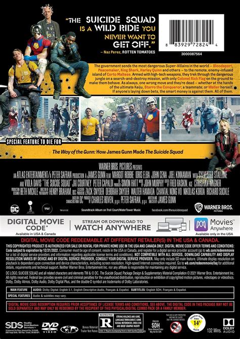 The Suicide Squad Dvd Cover Back Screen Connections