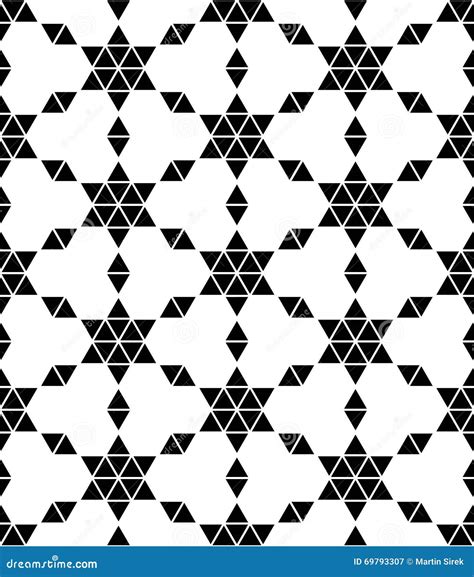 Vector Modern Seamless Geometry Pattern Hexagon Black And White