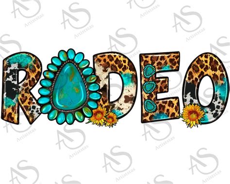 Rodeo With Gemstone Png Sublimation Design Leopard And Sunflowers