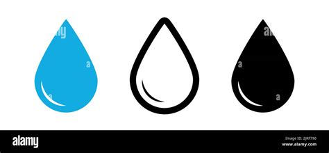 Conjunto De Iconos De Ilustraci N De Vectores De Gotas De Agua Y