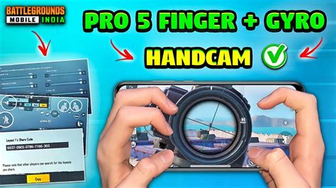 BEST PRO 5 FINGER CLAW LAYOUT HANDCAM Best Bgmi 5 Finger Claw