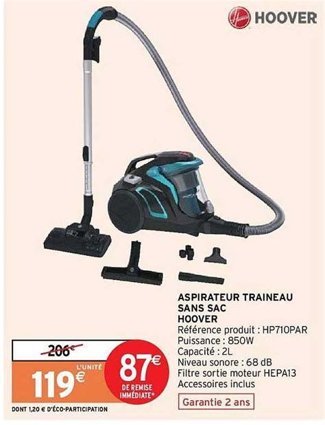 Promo Aspirateur Traineau Sans Sac Hoover chez Intermarché iCatalogue fr