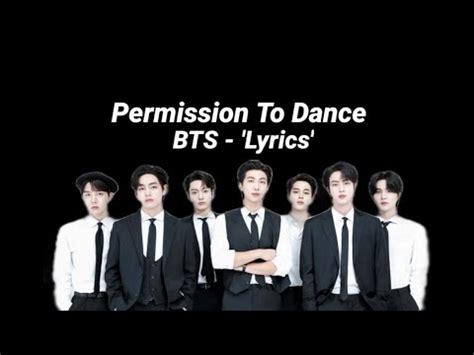 Bts Permission To Dance Lyrics Youtube