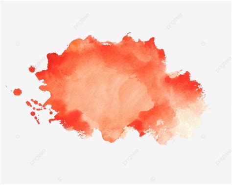 Orange Red Color Hand Painted Watercolor Texture Background Water