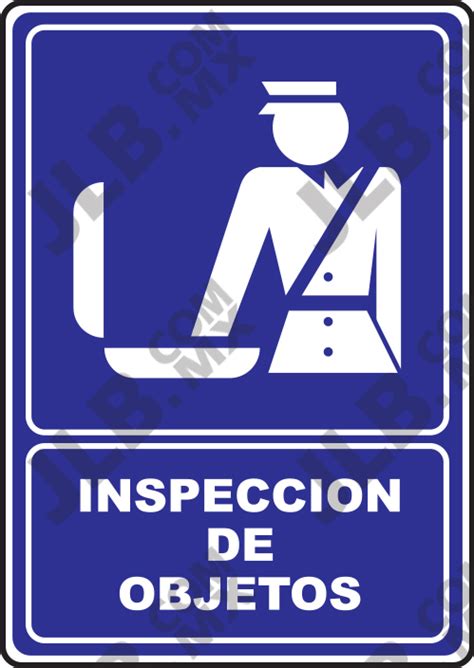 Señalamiento Inspección de objetos Equipos Contra Incendio JLB