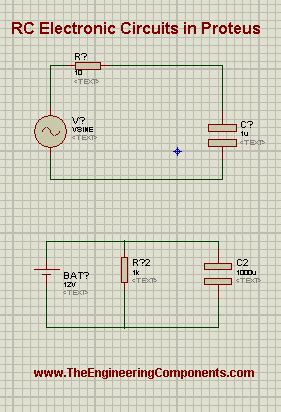 Rc Electronic Circuits Simulation In Proteus Isis The Engineering