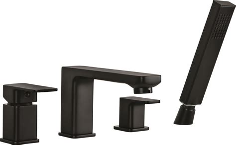 Bateria Valvex Loft Black 4 otworowa stojąca czarna 2454890 Baterie