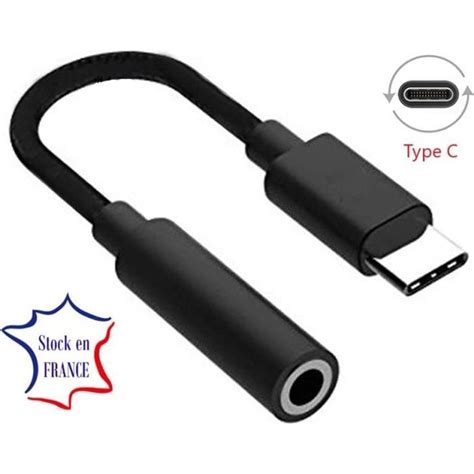 Câble Adaptateur USB Type C vers Jack 3 5mm Femelle pour Samsung Galaxy