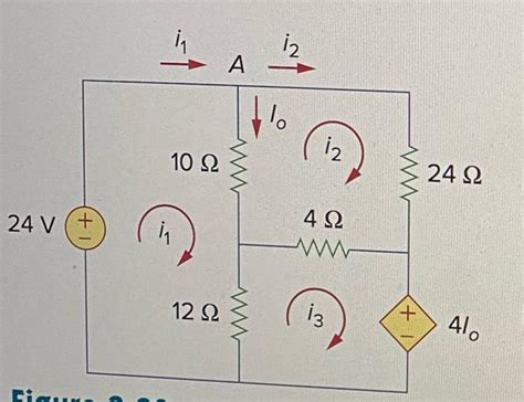 Solved Use Mesh Analysis To Find The Current I O