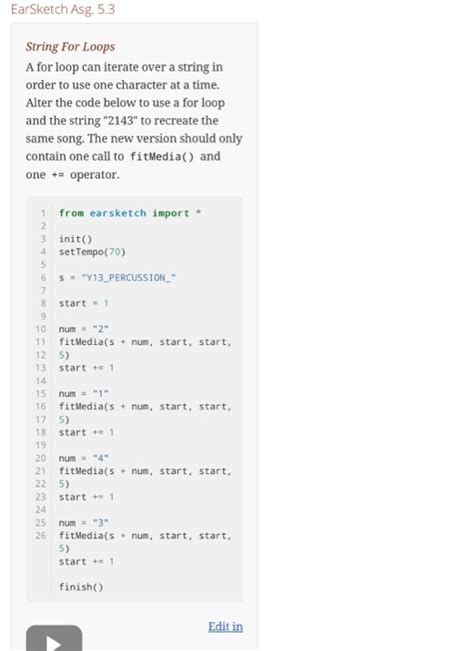 solved a for loop can iterate over a string in order to use