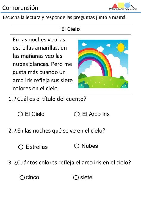 Cuadernillo de comprensión lectora para 5 años Artofit