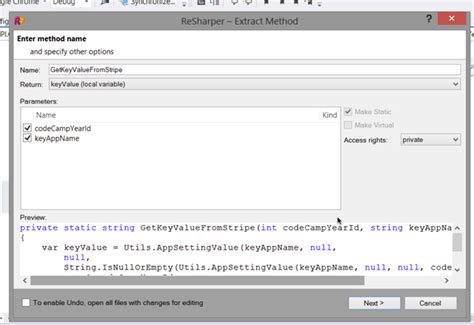 refactoring c code with resharper help