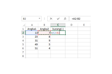 Contoh Rumus Excel Lengkap Perkalian Pengurangan Rata Rata Blog