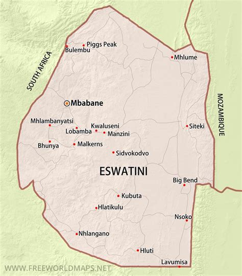 Eswatini Maps By Freeworldmaps Net